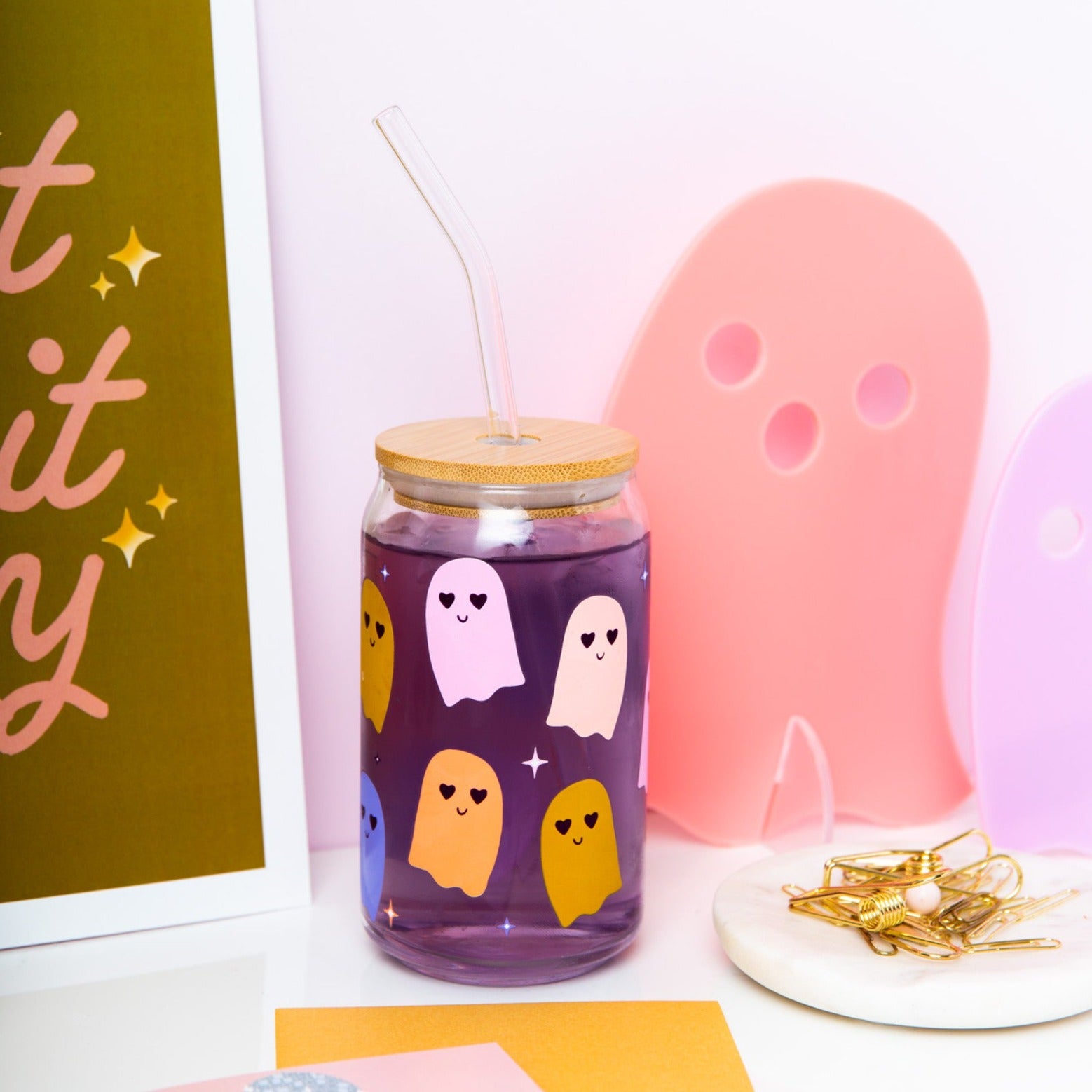 Halloween Can Glass w/Lid– Talking Out Of Turn