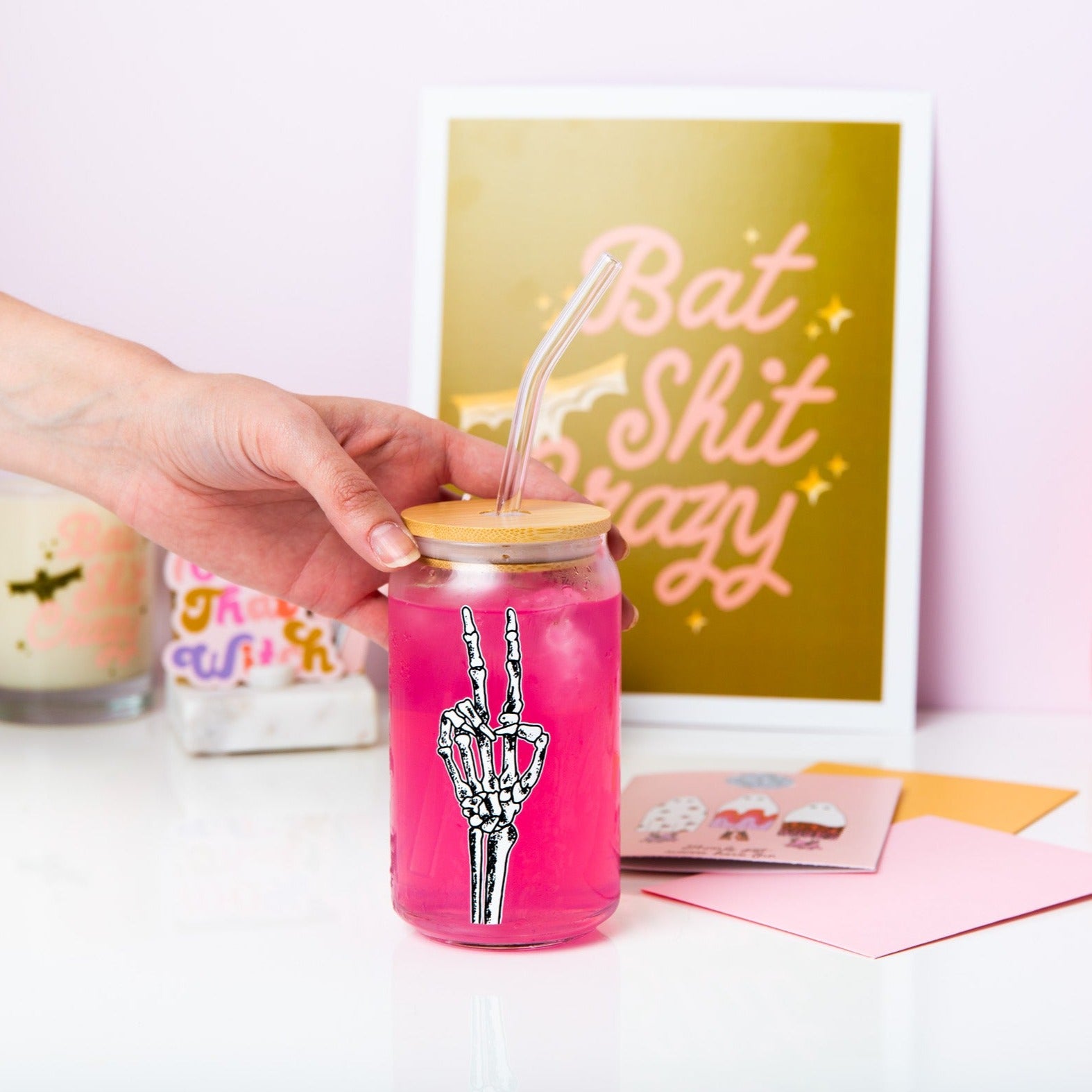 Halloween Can Glass w/Lid– Talking Out Of Turn