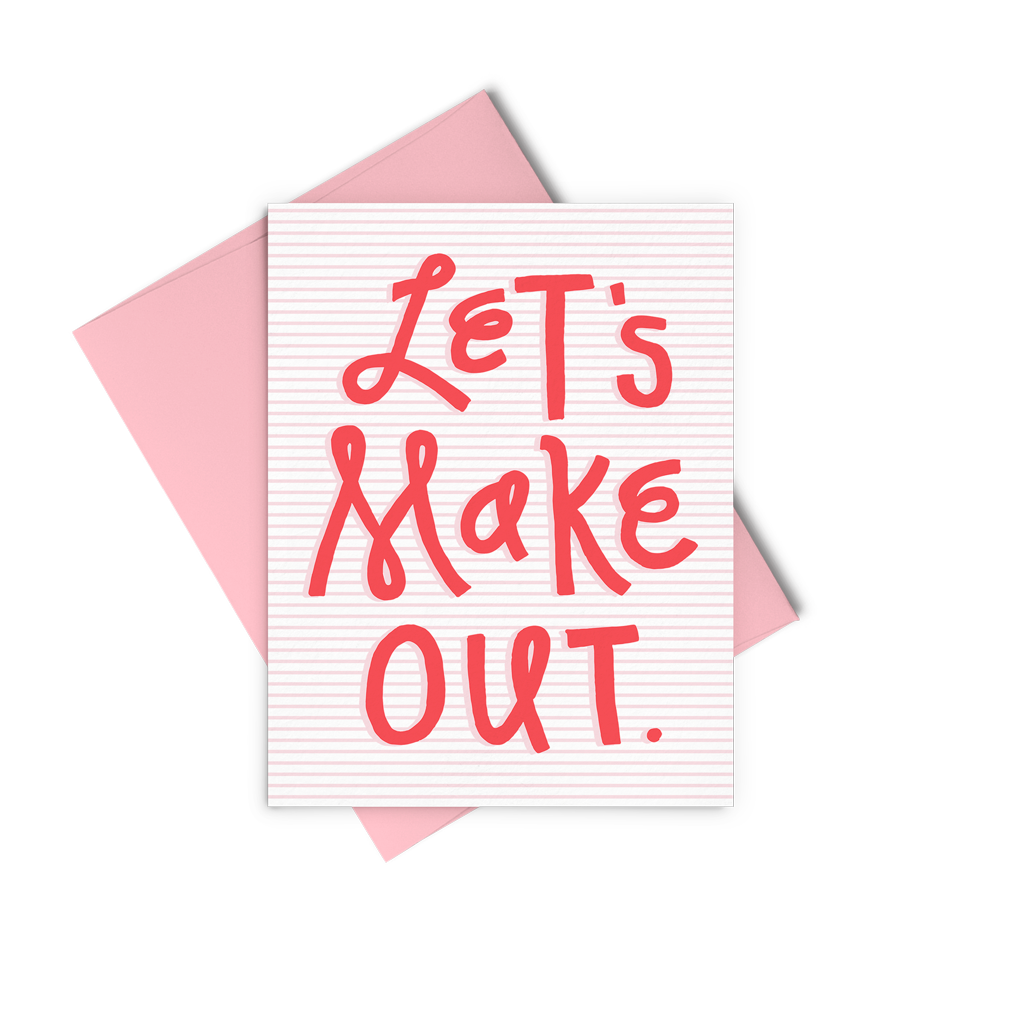 Let's Make Out - Letterpress Card - Talking Out of Turn– Talking Out Of ...