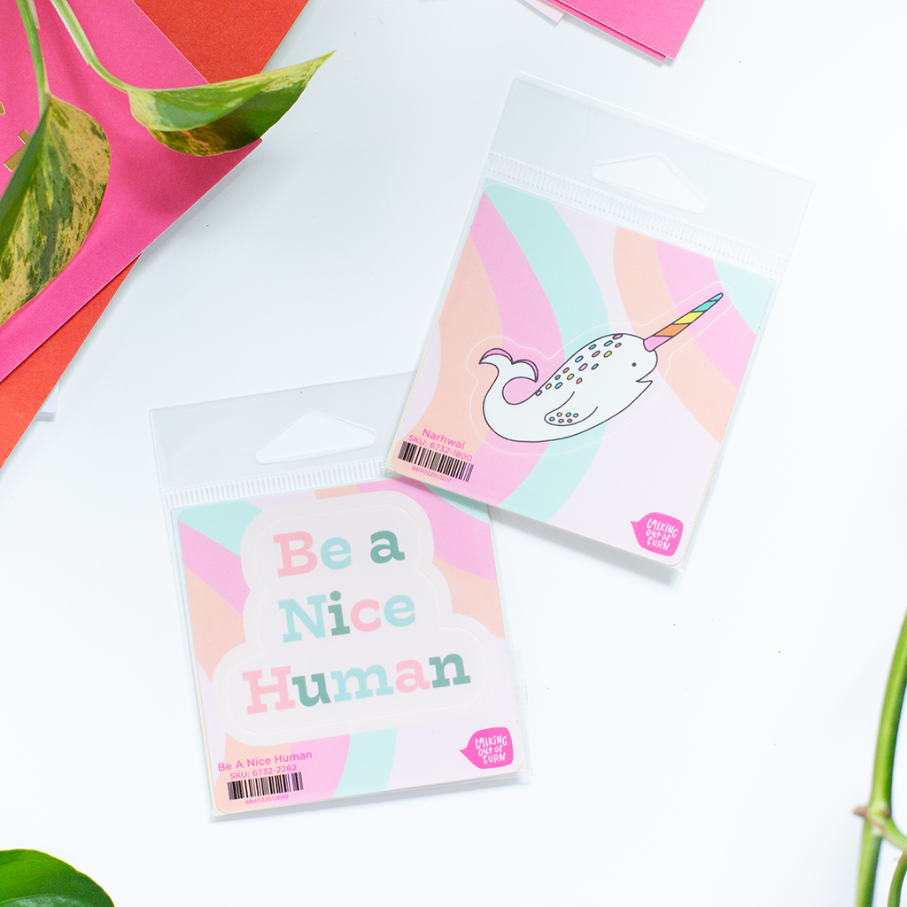 Packaged Single Stickers– Talking Out Of Turn