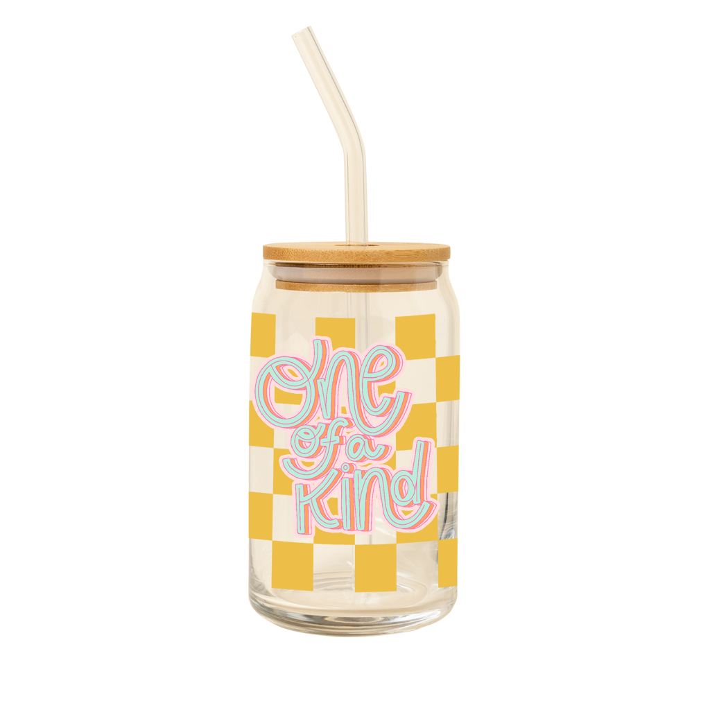Can Glass w/ Lid + Straw– Talking Out Of Turn