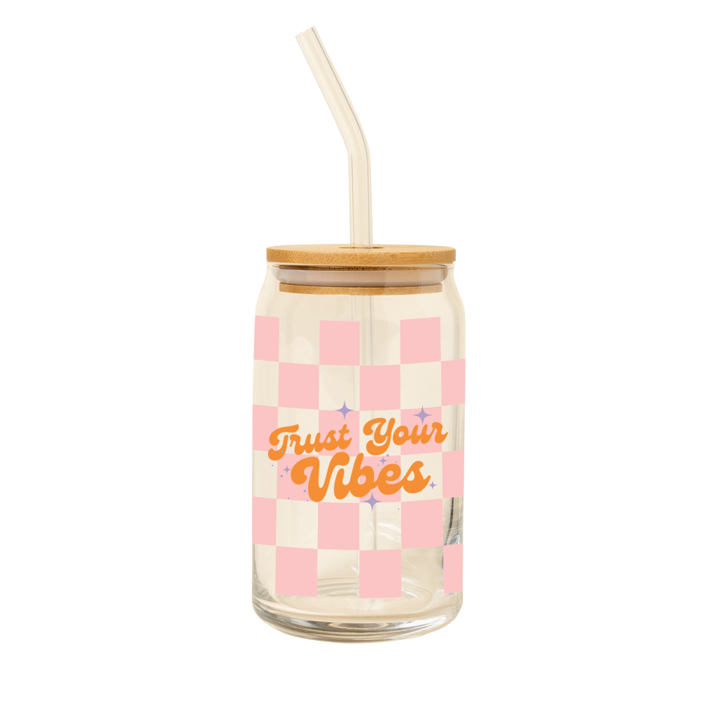 Can Glass w/ Lid + Straw– Talking Out Of Turn